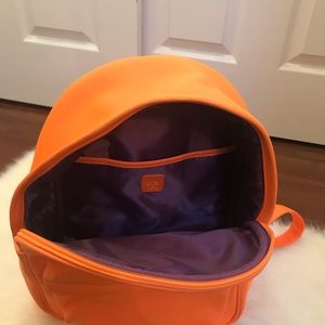 Bags | Neon Orange Neoprene Backpack | Poshmark